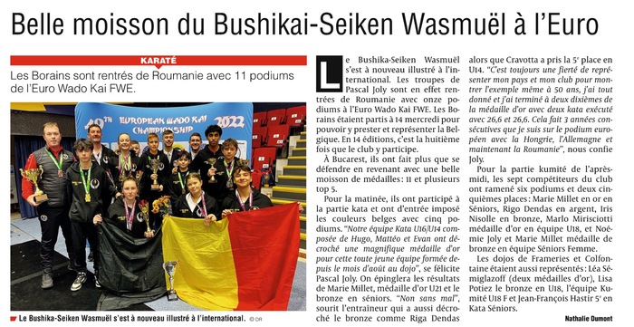 Journal La DH les sports :: Bushikai-wasmuel-belgium